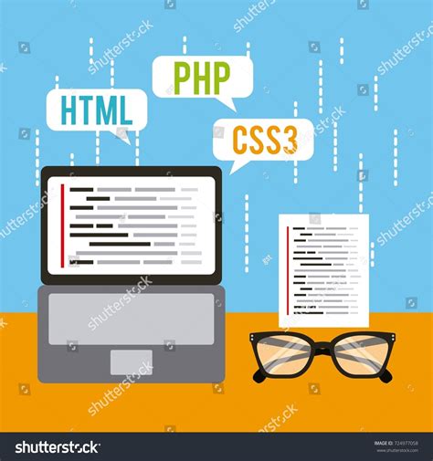 Programming Coding Concept Website Development เวกเตอร์สต็อก ปลอดค่า