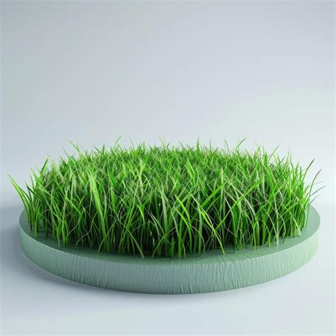 Premium Photo A Grass Shaped Object With A Grass On It