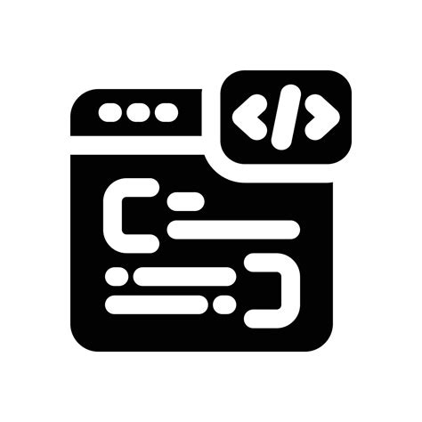 Programming Glyph Icon Strong And Solid Icon For Websites Mobile