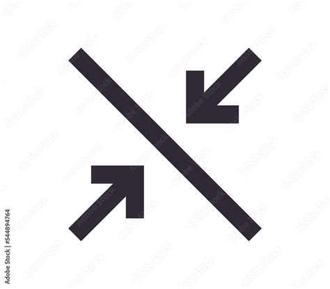 Scaling Symbol And Sizing Arrow Icon Simple Outline Linear Stock