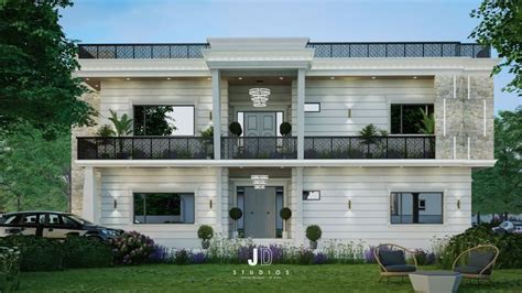 Classical Exterior Elevation Design And 3d Visualization Interior