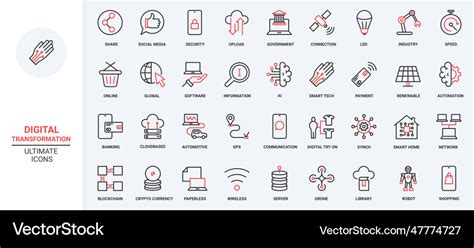 Digital Technology Network Communication Vector Image