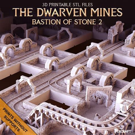 D Printable The Dwarven Mines Bastion Of Stone By FoxCraft Creations