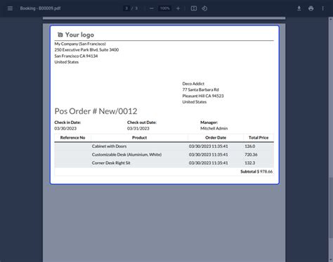 Odoo Hotel POS Extension WebKul