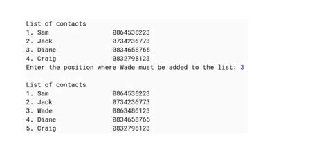 Solved Contacts Arraylist Java Program Design A