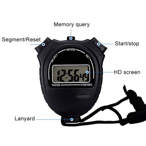 Digital Stopwatch Timer Handheld Chronograph Chron Vicedeal
