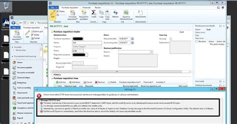 Purchase Requisition Error “the Total Internal Size Of The Records In Your Joined Select