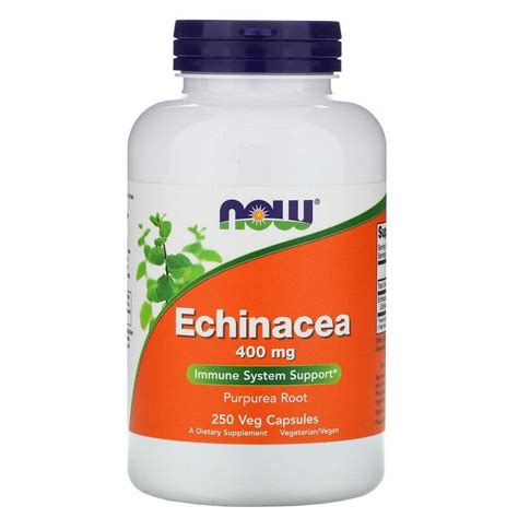 Purple Echinacea 250 Capsules Now Foods Biogofr