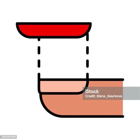 거짓 손톱 확장된 손톱 매니큐어 살롱 색상 아이콘 팁이 있는 손가락 간단한 스타일 그림입니다 네일 바니시 브러쉬 기호입니다 흰색에 분리된 벡터 가리기에 대한 스톡 벡터 아트