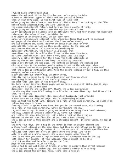 Creating Links Pdf Html Element Hyperlink
