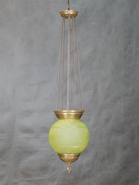 Светильник «Фонарь латунь стекло высота 80см диаметр 23см — Антикварная лавка в Калашном