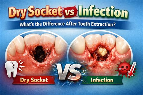 Dry Socket Vs Infection After Tooth Extraction Symptoms Guide