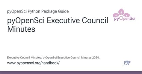pyopensci executive council minutes — pyopensci handbook