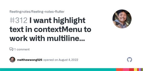 I Want Highlight Text In Contextmenu To Work With Multiline Strings On