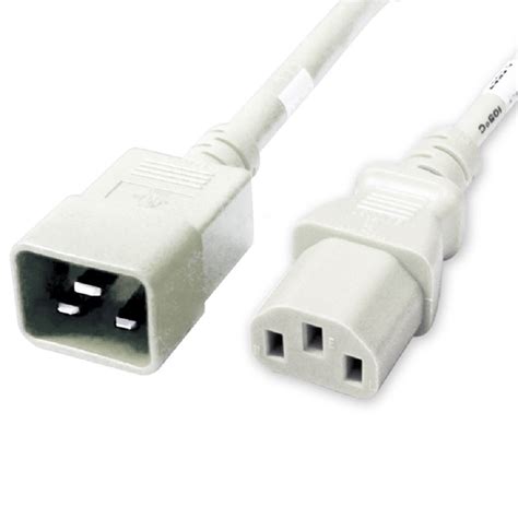 Power Lead C20 Iec C13 Iec H05vv F 3x1mm2 White L 3mtr