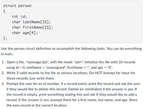 Struct Person Int Id Char Lastname 15 Char