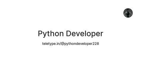 Python Developer — Teletype
