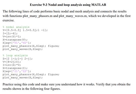 Exercise Nodal And Loop Analysis Using MATLAB The Chegg
