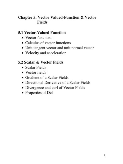 Chap5 Vectorvaluedfunction Pdf Derivative Euclidean Vector