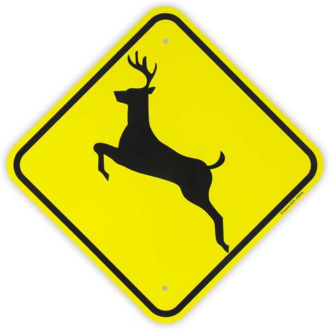 Deer Xing Crossing Sign 12x 12 040 Aluminum