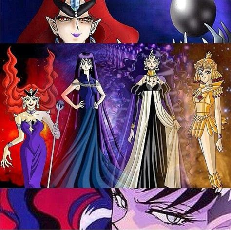 Evil Sailor Moon Villains Queen Beryl Mistress Queen Nehelenia Sailor Galaxia Sailor Moon