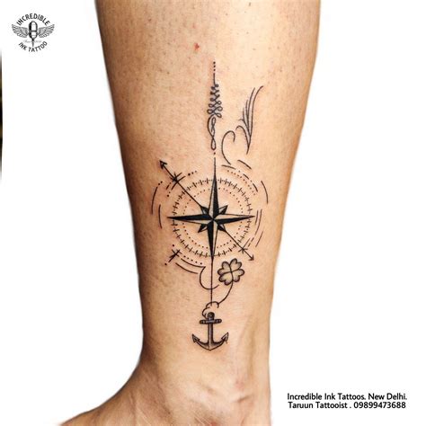 Compass Anchor Tattoo