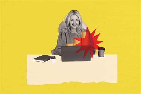 크리 에이 티브 아트 템플릿 스케치 이미지 콜라주 노트북 인터넷 가상 온라인 달러 부 예산 수입 통화 컵 음주 커피 45 49