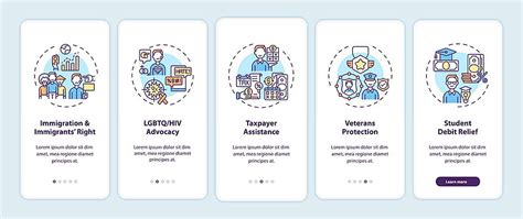Onboarding Screen Of Legal Services Mobile App Featuring Conceptual