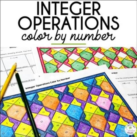 Integer Operations Math Color By Number By Cognitive Cardio Math
