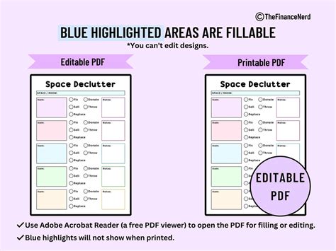 Editable Declutter Checklist Declutter Planner Cleaning Schedule Weekly House Chores Adhd