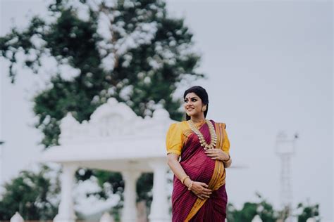 Indian Traditional Maternity Shoot In Six Yards Of Elegance South Indian Style Little Vows