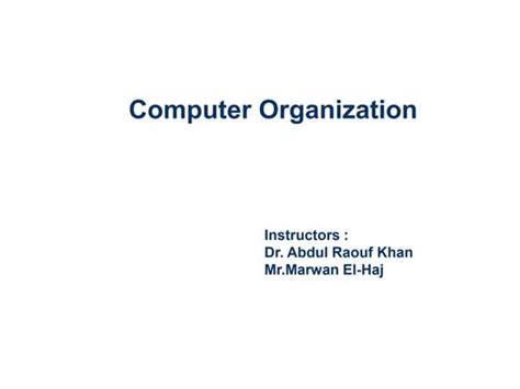 General Register Organization Computer Organization Ppt