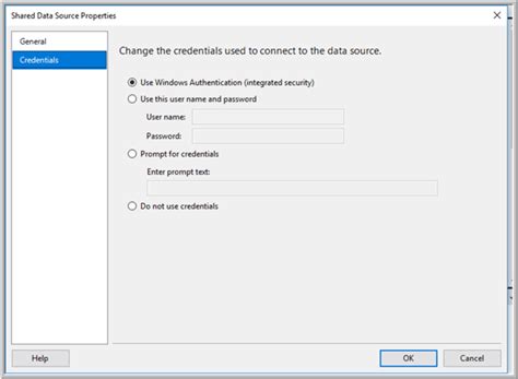 SQL Server Reporting Services SSRS Data Sources
