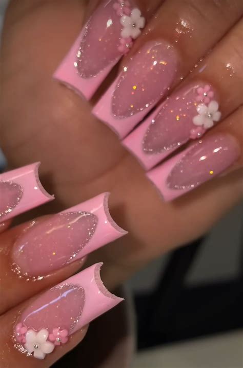 Pin By Antonia Everett On Spring Nail Sets Pink Acrylic Nails