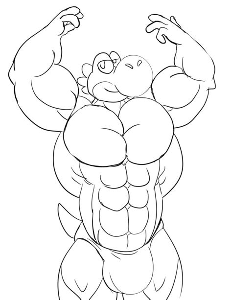 Art Slave Buff Up Yoshi Sketch By Caseyljones On Deviantart