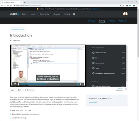 New Learning Center With Training And Certifications Vaadin