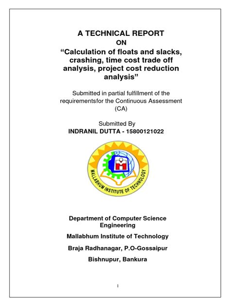 project managenet btech 7th sem cse report pdf project management
