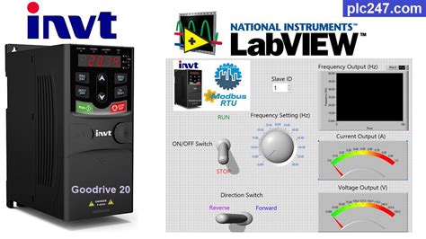 LabView Modbus RTU INVT GD VFD Tutorial Plc