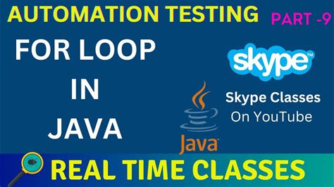 For Loop In Java Software Testing Online Classes Youtube