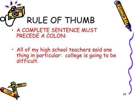 Ppt Uwf Writing Lab Rules Of Thumb For Semicolon And Colon Use Powerpoint Presentation Id