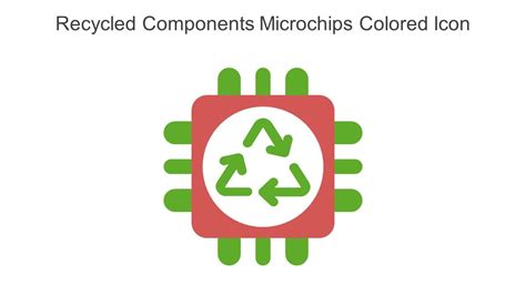 Recycled Components Microchips Colored Icon In Powerpoint Pptx Png And Editable Eps Format Ppt