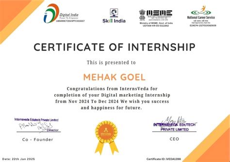 Thrilled To Announce The Successful Completion Of My Internship This