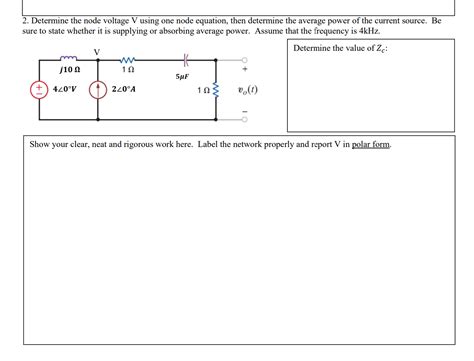 Solved 2 Determine The Node Voltage V Using One Node