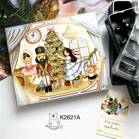 Jual 10pcs Kotak Natal Mika Sekat K2621 K26 Box Nastar Lapis Set