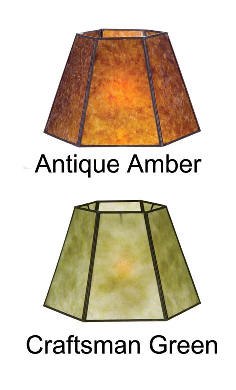 Green Mica Panel Small Hexagon Shade 00751g Antique Lamp Supply