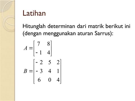 Memahami Matriks Dan Determinan Matriks 2 Pptx