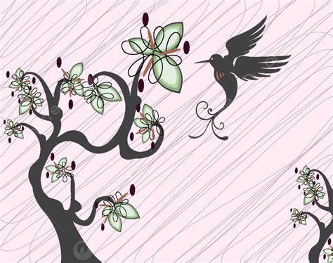 Vector Abstract Tree With Bird Background Artwork Tree Abstract Background Image For Free