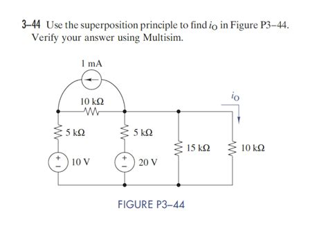 Solved 344 Use The Superposition Principle To Find Io In