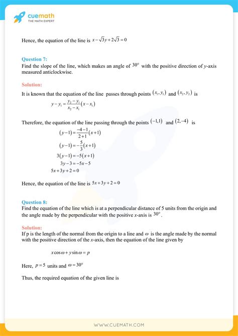 Ncert Solutions For Class 11 Maths Chapter 10 Exercise 10 2 Straight Lines Free Pdf