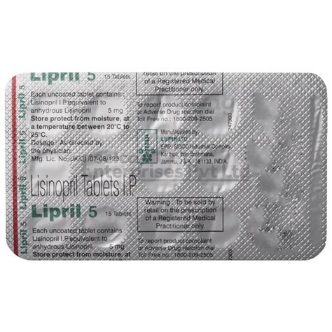 Lisinopril Online At Affordable Price At Rs 54stripe Lisinopril